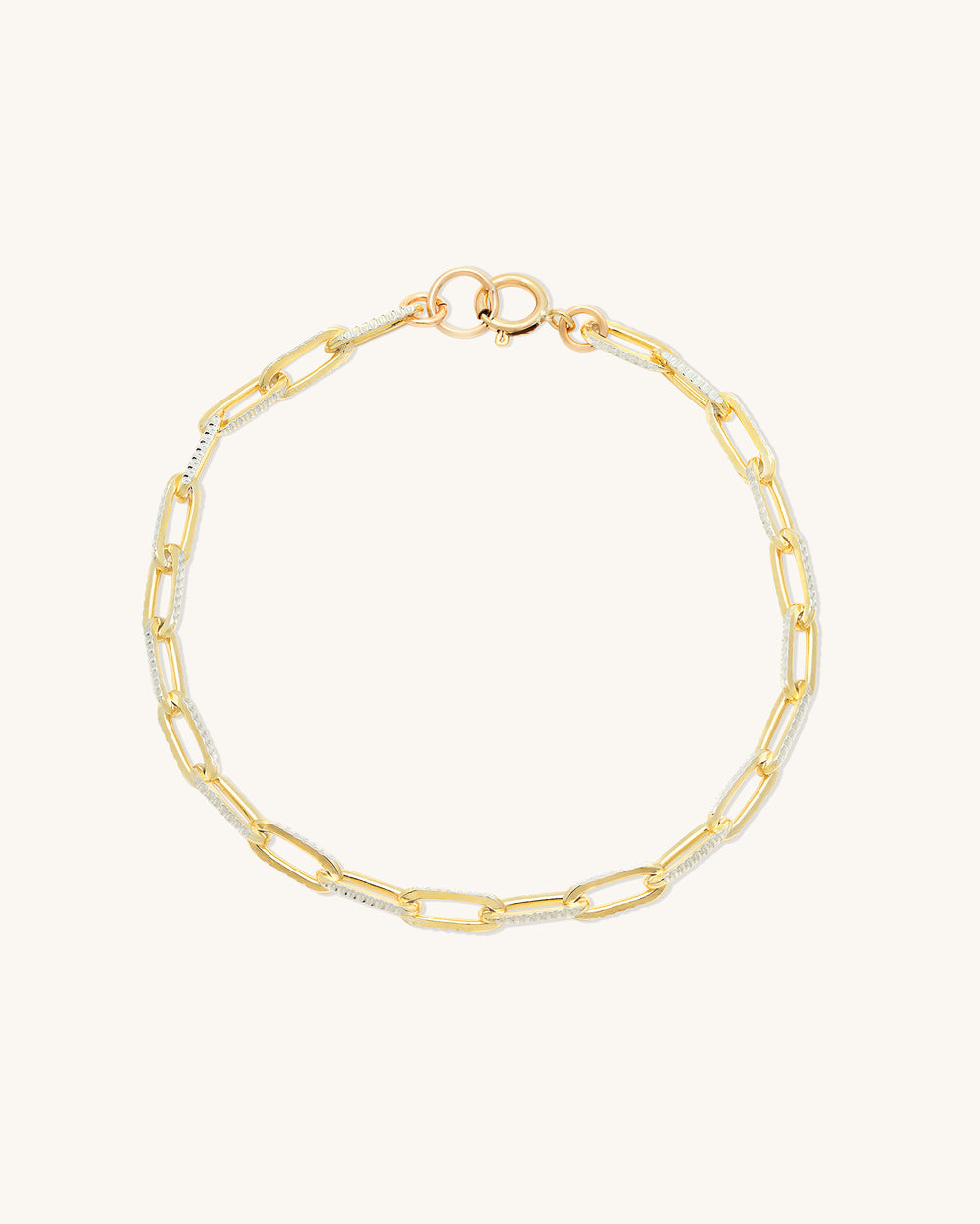 Diamond-Cut Paperclip Bracelet