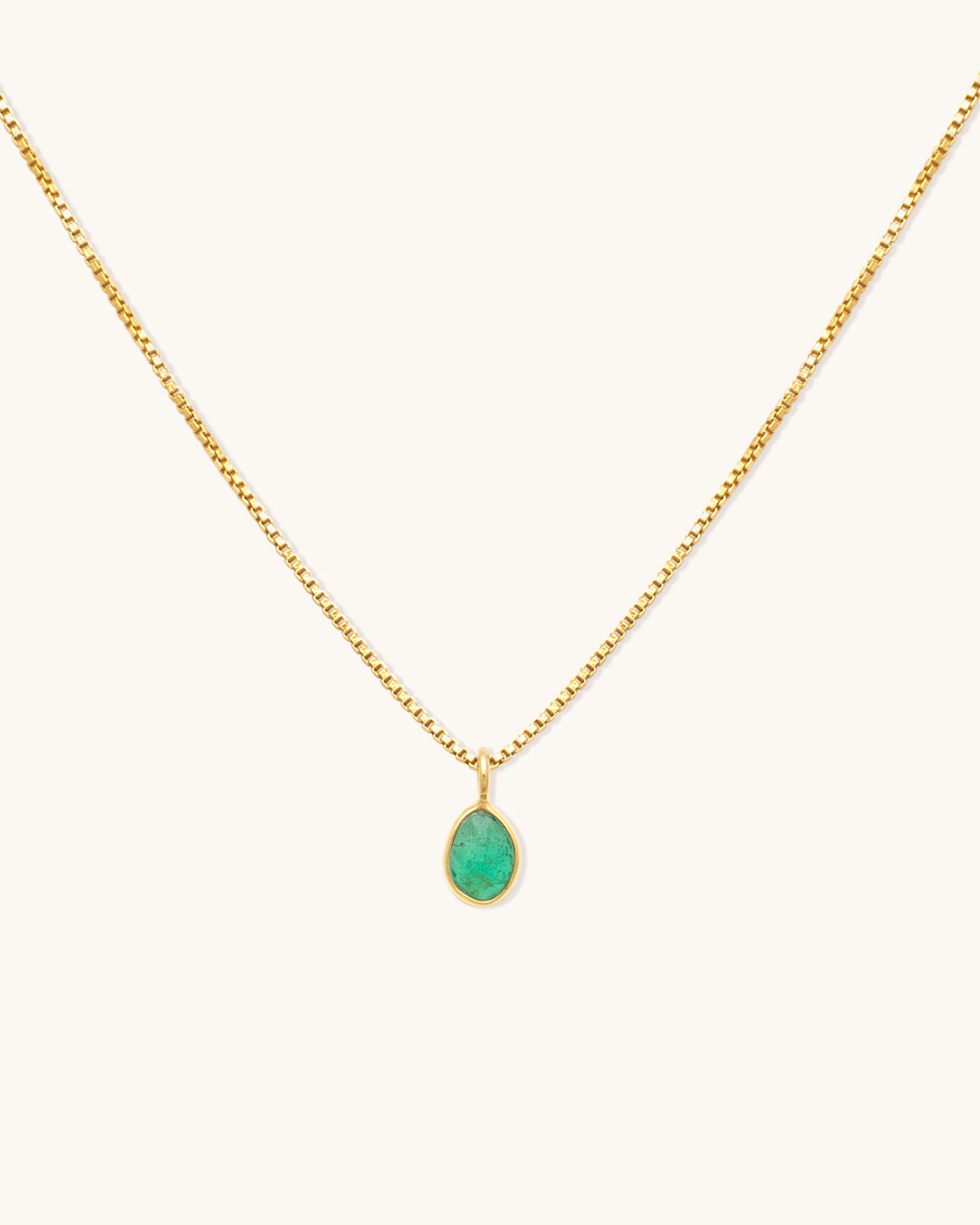 Sofia Slice Emerald Necklace