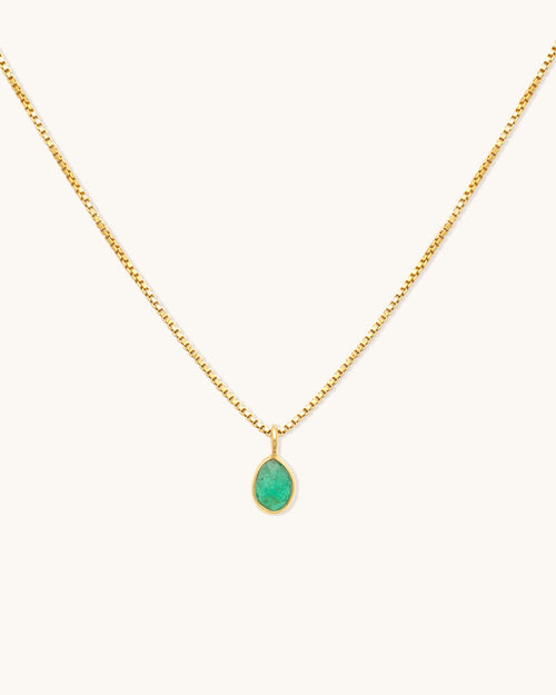 Sofia Slice Emerald Necklace