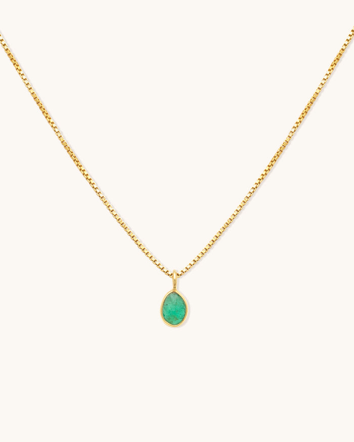 Sofia Slice Emerald Necklace